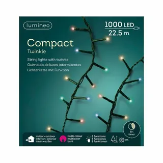 Compact LED Lights Twinkle - Lumineo - 1000 lampjes Multicolor