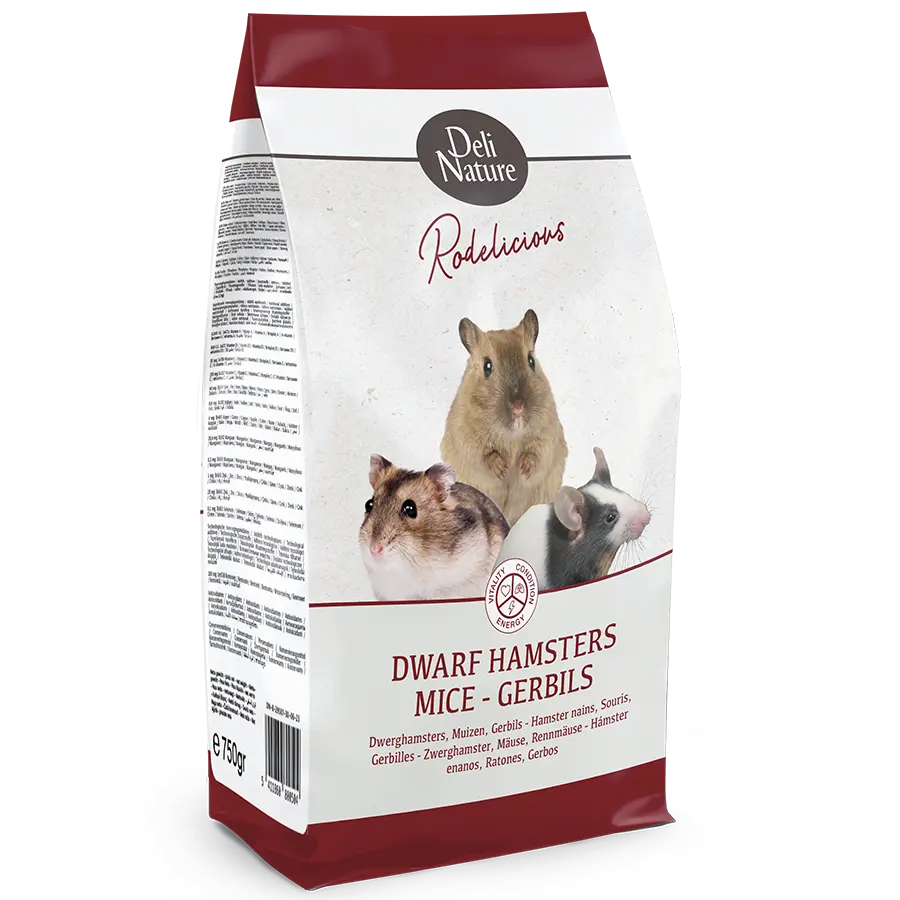 Deli Nature - Dwerghamsters, Muizen & Gerbils Rodelicious 750g