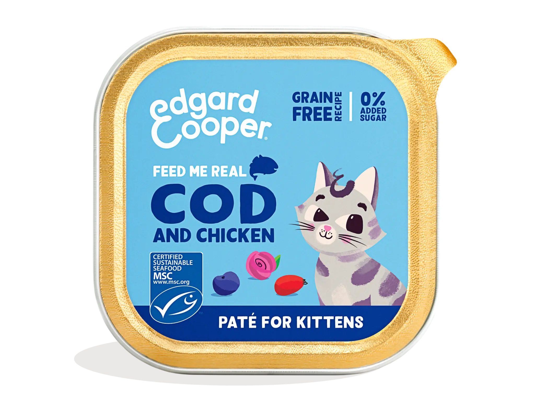 Edgard & Cooper - Kitten Pate Kabeljauw en Kip 85g