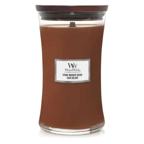 WoodWick kaars Stone Washed Suede Large